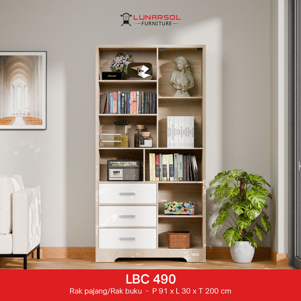 Jual Rak Buku LUNARSOL LBC 490 | Rak Pajang Minimalis Modern | Rak ...