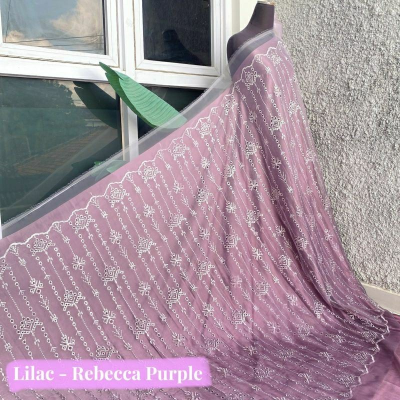 Jual Kain Organza Bodir Gradasi / Organza Motif Etnik Timbul / Kebaya ...