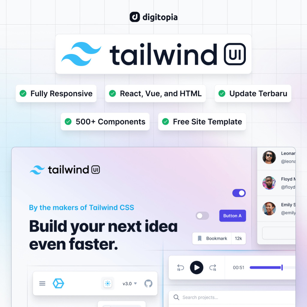 Jual Tailwind UI Pro - Tailwind UI CSS - Lifetime Update Original Full Lengkap | Shopee Indonesia