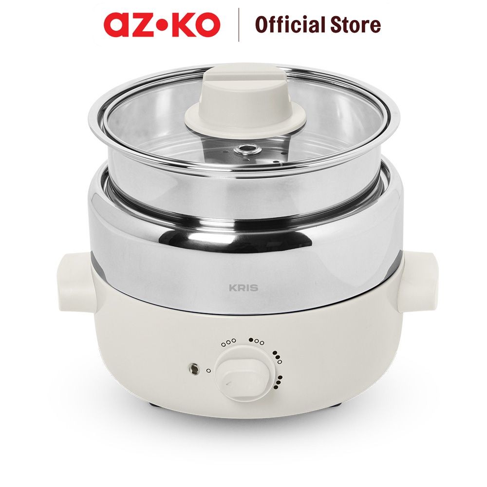 Jual AZKO Kris 1.2 ltr Panci Elektrik Multifungsi - Putih Multifunction Electric Pan Kuali Pot ...