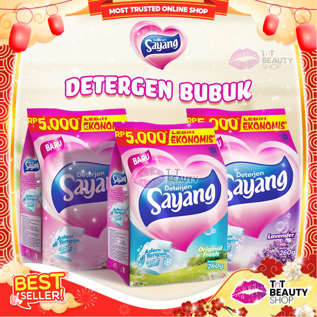 Jual SAYANG DETERGENT POWDER Detergent Powder Sayang 220gr Series ...