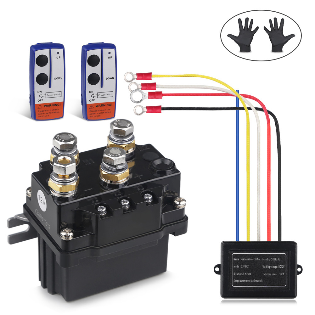 Jual 12V 500A/250A Contactor Winch Remote Control Solenoid Relay Twin Wireless Remote Kit ...