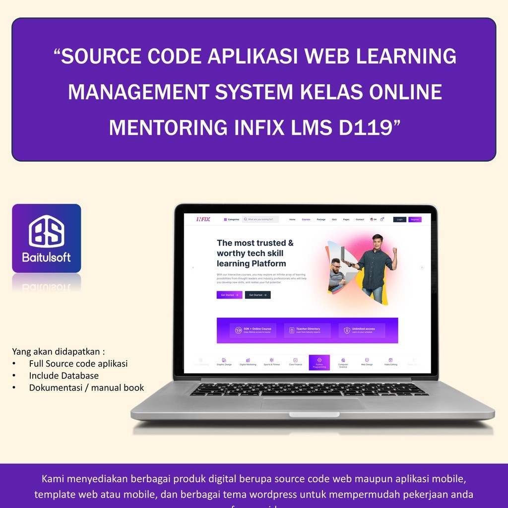 Jual SOURCE CODE APLIKASI WEB LEARNING MANAGEMENT SYSTEM KELAS ONLINE ...