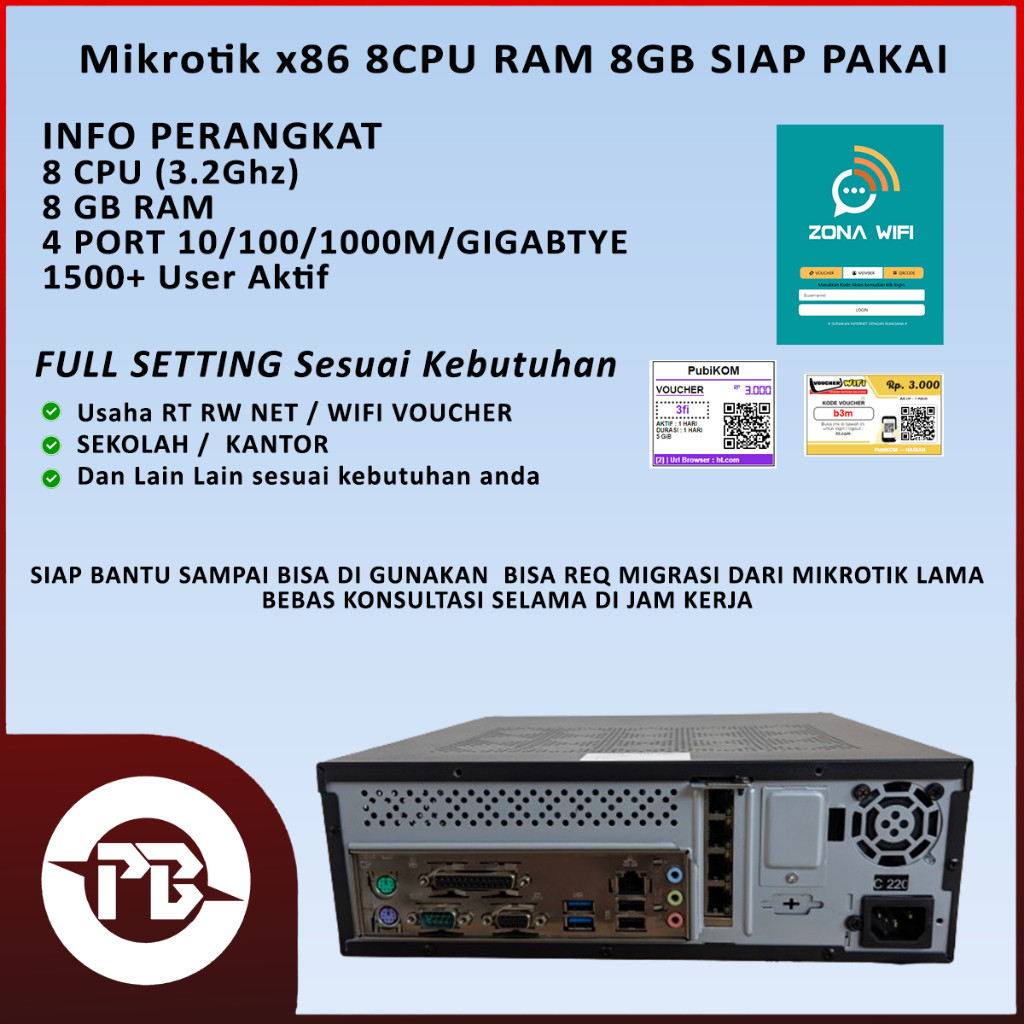 Jual Mikrotik x86 8CPU DDR3 RAM 8GB Siap Pakai | Shopee Indonesia