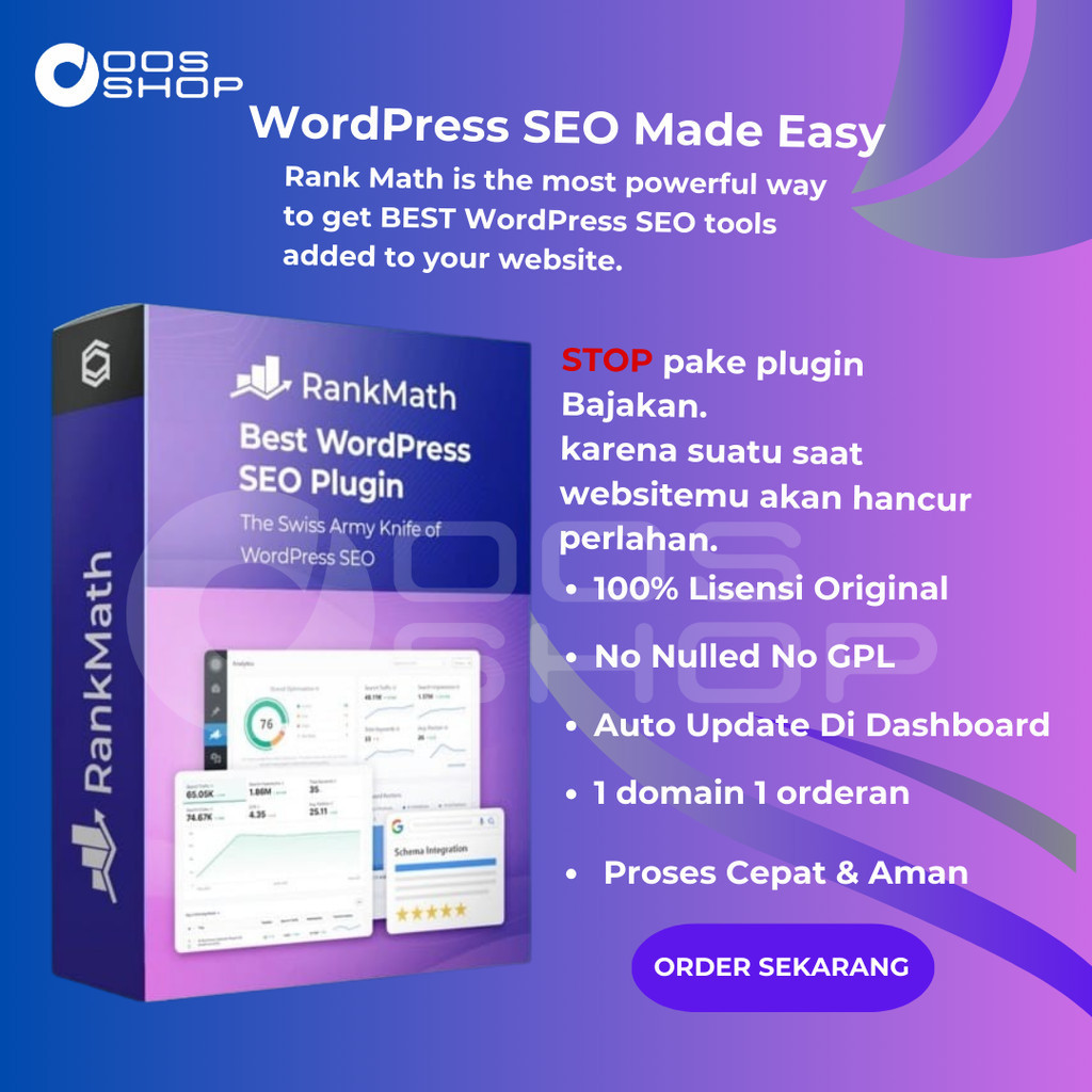 Jual RANKMATH PRO 100% Original License Automatic Update | Shopee Indonesia
