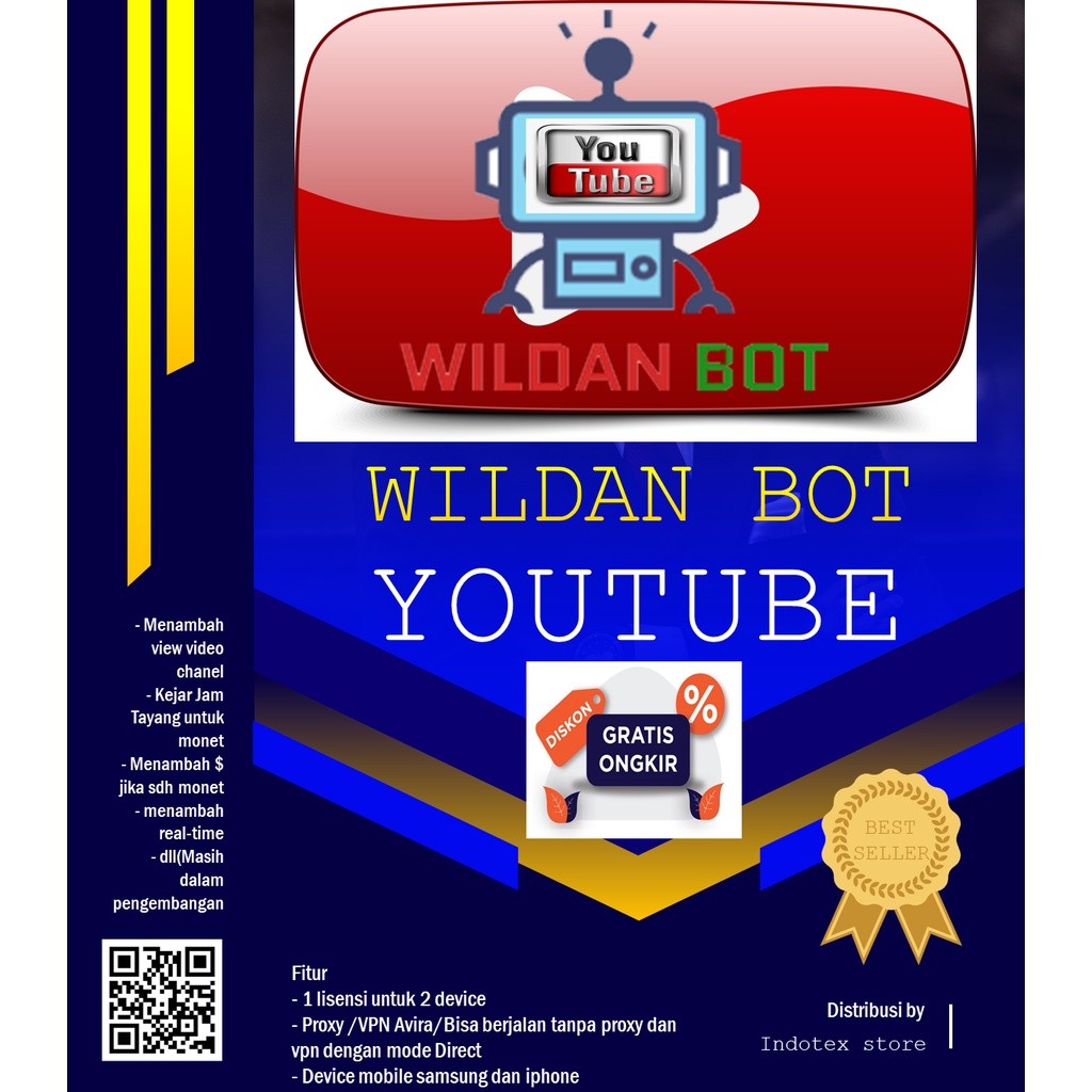 Jual Jual Software Bot youtub view, View you*tube, WILDANBOT | Shopee ...