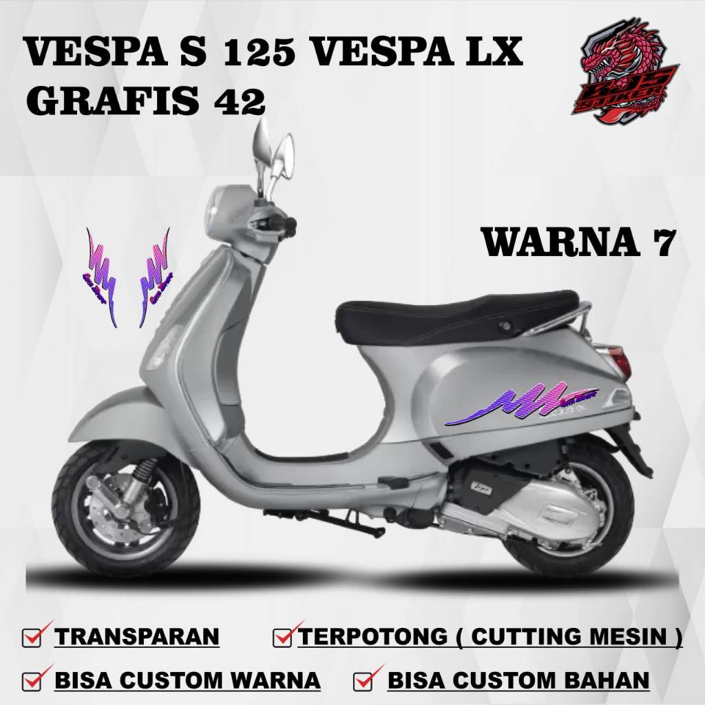 Jual stiker sticker vespa s 125 vespa matic g042 - stiker sticker decal vespa s 125 vespa matic ...