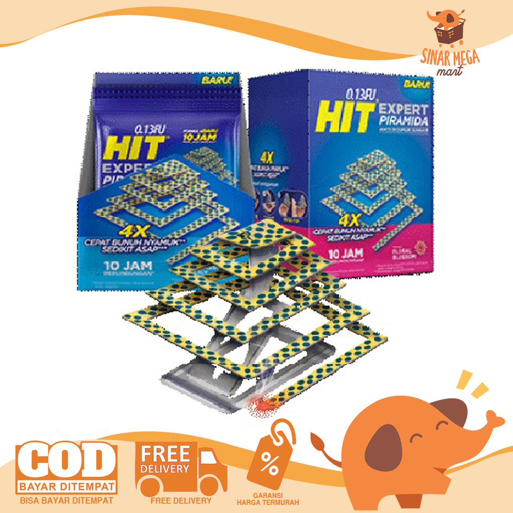 Jual HIT Expert Piramida Isi 4 Lembar / Obat Anti Nyamuk Bakar Kemasan ...