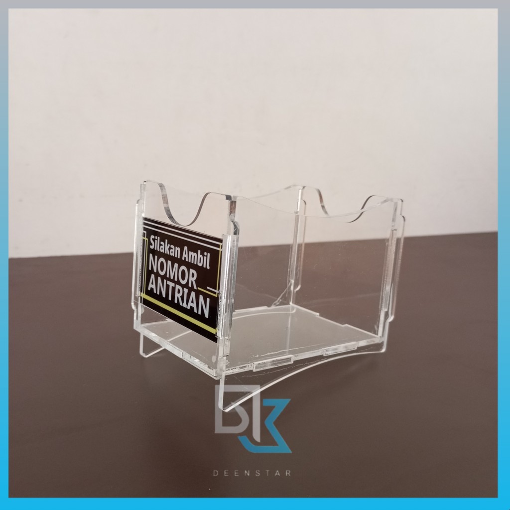 Jual Akrilik Tempat Kartu Antrian, Kotak Akrilik untuk kartu Antrian ...