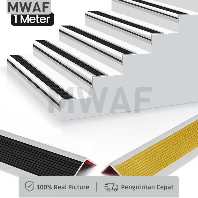 Jual MWAF - 1Meter Lis Tangga Pengaman Anti Selip Karet PVC Type L 5cm ...