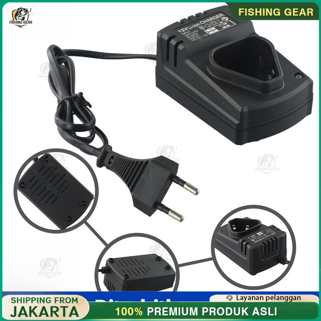 Jual CHARGER DUDUK 12V CASAN BATERAI CORDLESS BOR IMPACT FAST CHARGING ...