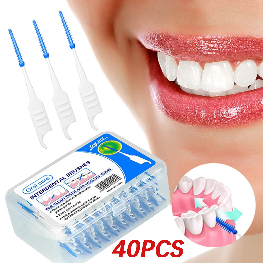 Jual 40pcs dental floss sikat gigi sela benang gigi tusuk gigi carea ...