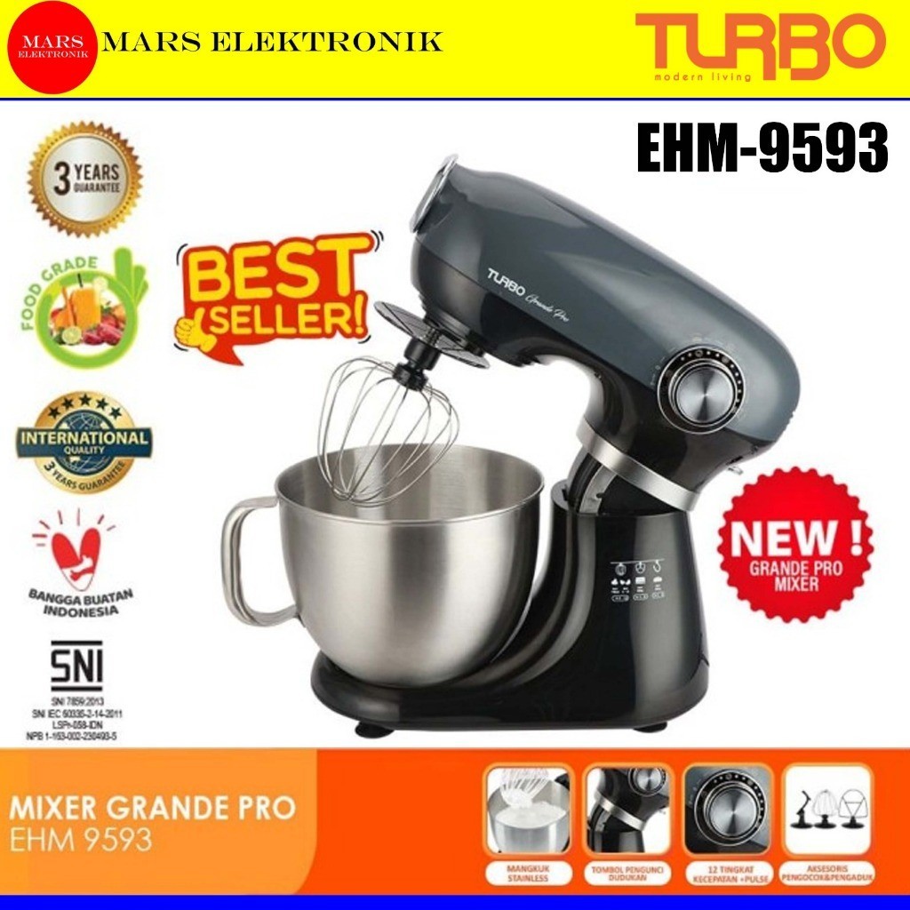 Jual TURBO STAND MIXER GRANDE PRO / EHM-9593 / METAL GEAR / KAPASITAS ...
