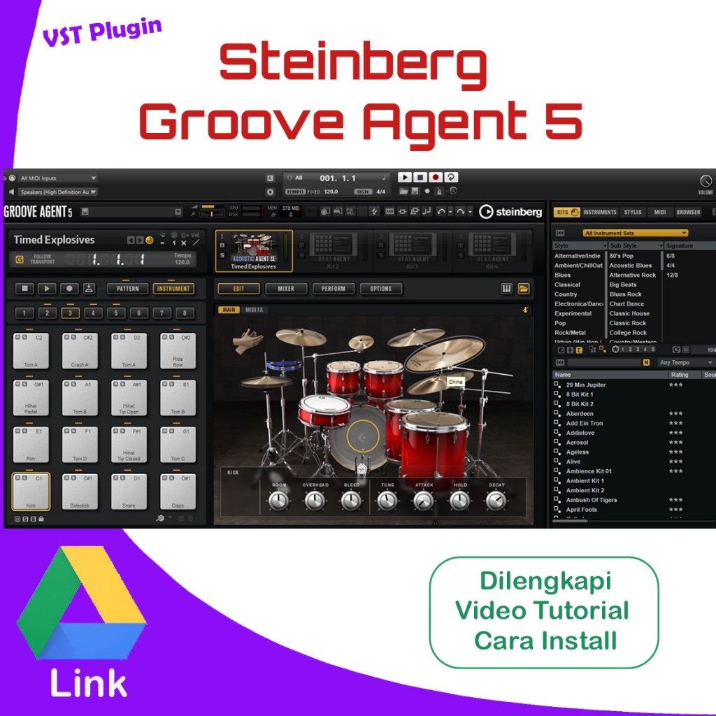 Jual VST Plugin Groove Agent 5 Plus Conten | Shopee Indonesia