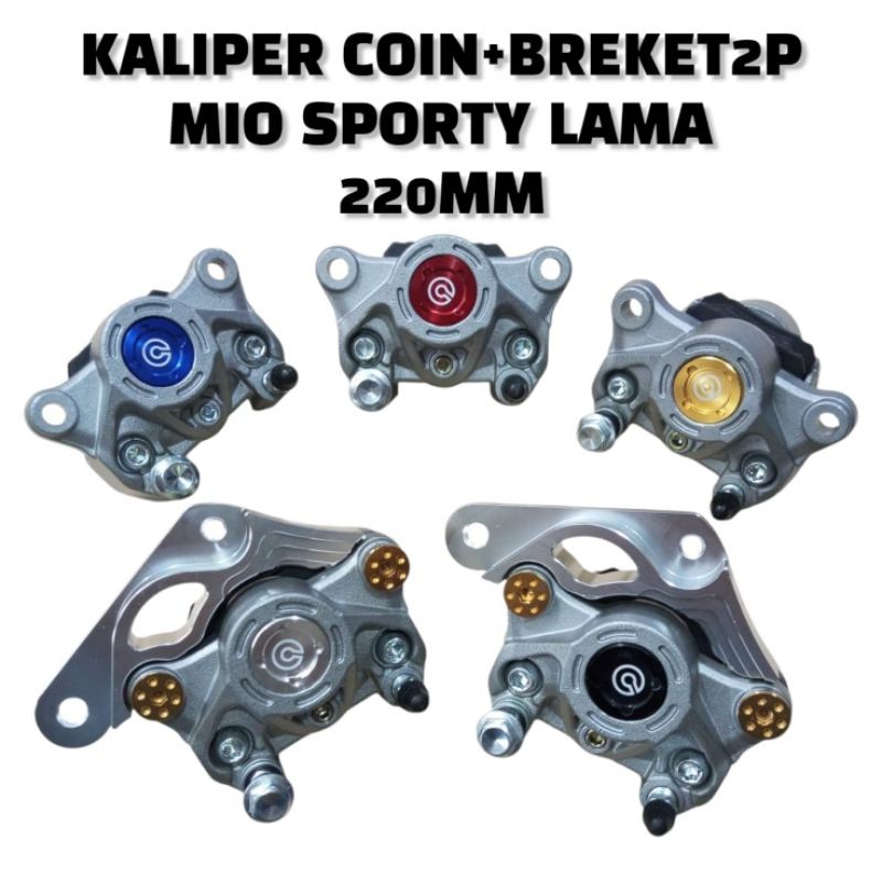 Jual PAKET MURAH KALIPER 2 PISTON BIG LOGO COIN KOIN PLUS BREKET MOTOR ...