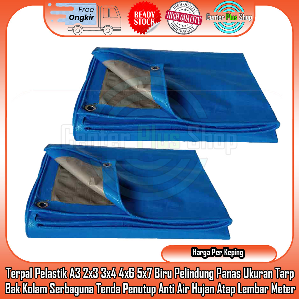 Jual Terpal Tenda Terepal A3 2x3 3x4 4x6 5x7 Terfal Kolam Ikan Biru ...
