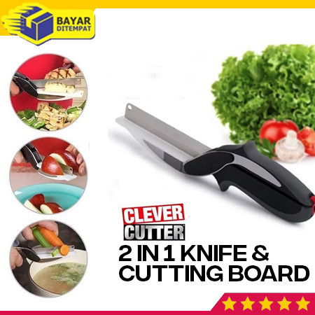 Jual Gunting Clever Cutter Serbaguna Pisau dan Telenan Praktis ...