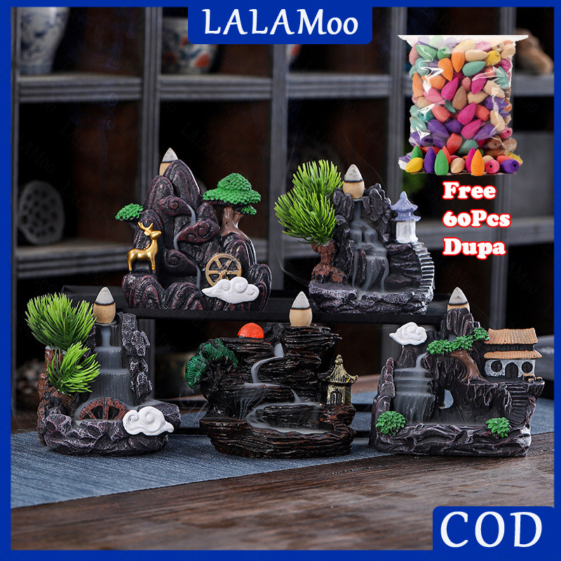 Jual Free 60pcs Dupa / Incense Burner Backflow Bentuk Air Dupa Burner ...