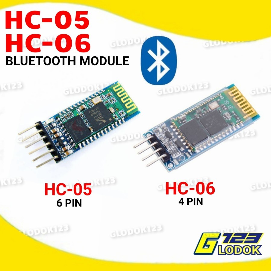 Jual HC06 Bluetooth Transciever Slave Modul Arduino HC05 HC06 4 6 Pin | Shopee Indonesia