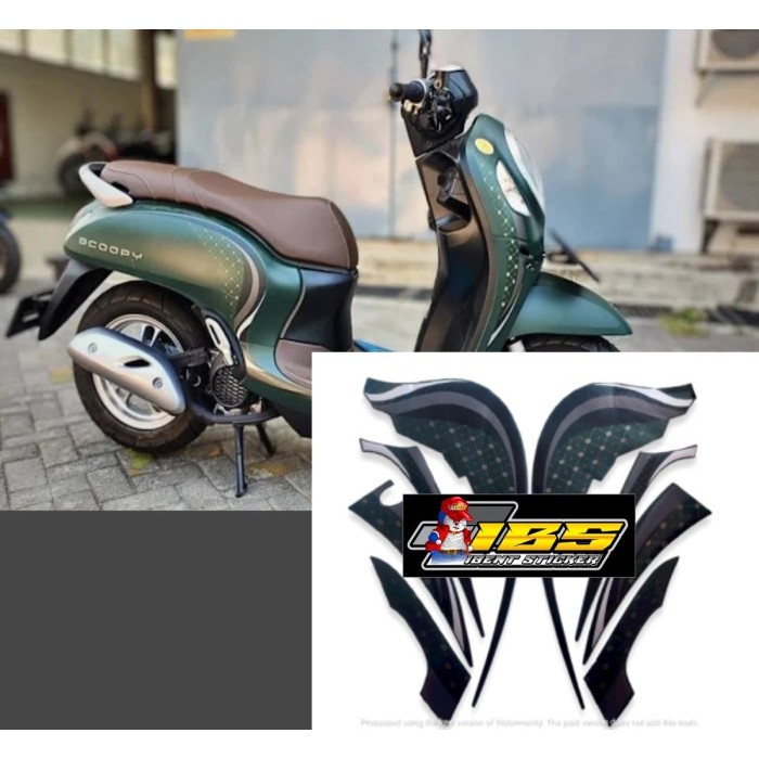 Jual STIKER STRIPING SCOOPY STYLISH 2024 HIJAU ARMY | Shopee Indonesia