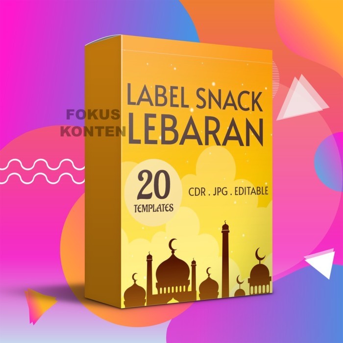Jual 20 Desain Exclusive Label Snack Lebaran CDR v24 - Digital Konten ...