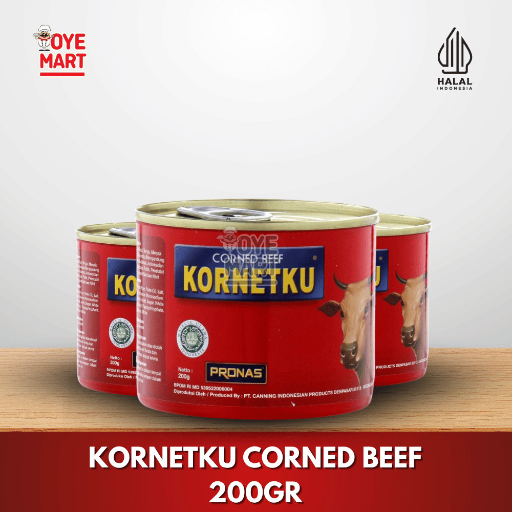 Jual KORNETKU CORNED BEEF 200GR / KORNET DAGING SAPI HARGA PROMO ...