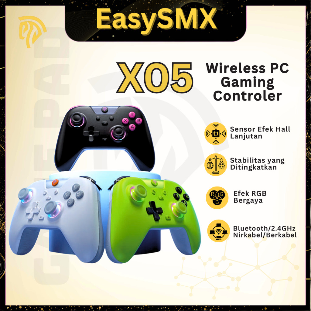 Jual EasySMX [GARANSI 1 TAHUN] X05 Wireless Gamepad Bluetooth Gaming Controller Wireless Gamepad ...