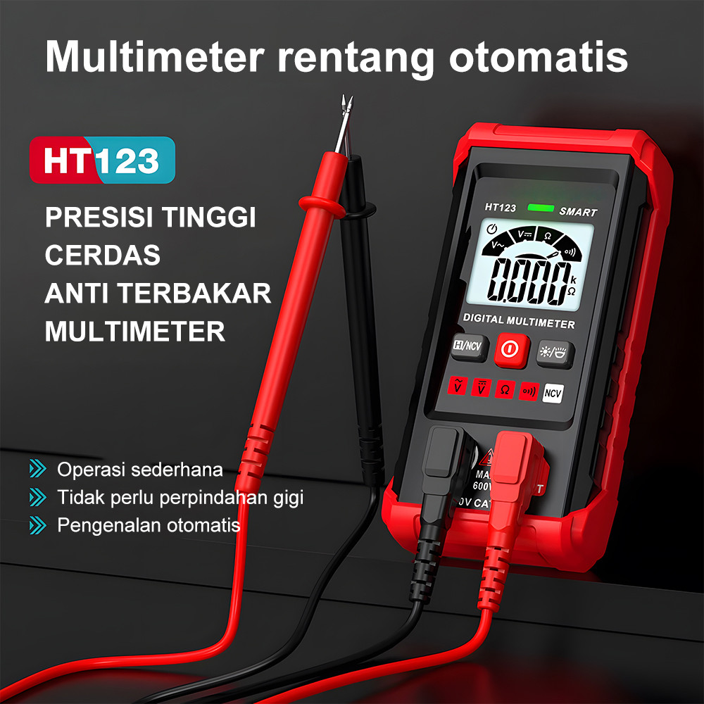 Jual Digital Multi Meter HT123 600V AC/DC 4000 Counts MULTI TESTER ...