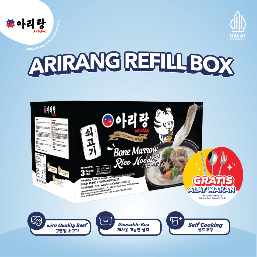 Jual Arirang Premium Box + Self Cooking Refill Bone Marrow | Shopee ...