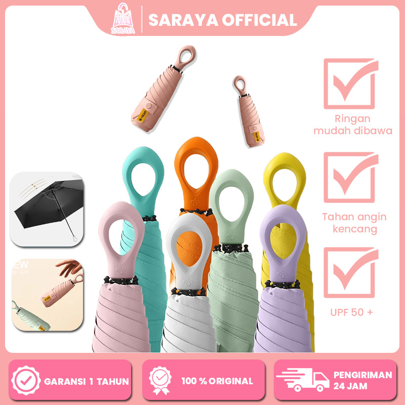 Jual Payung Lipat Otomatis Anti UV Sinar Matahari 50++ Premium COD ...