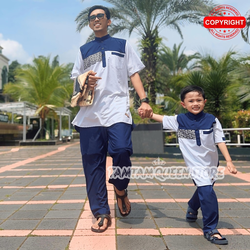 Jual setelan Baju koko pakistan Akbar ayah dan anak laki-laki 2-12 ...