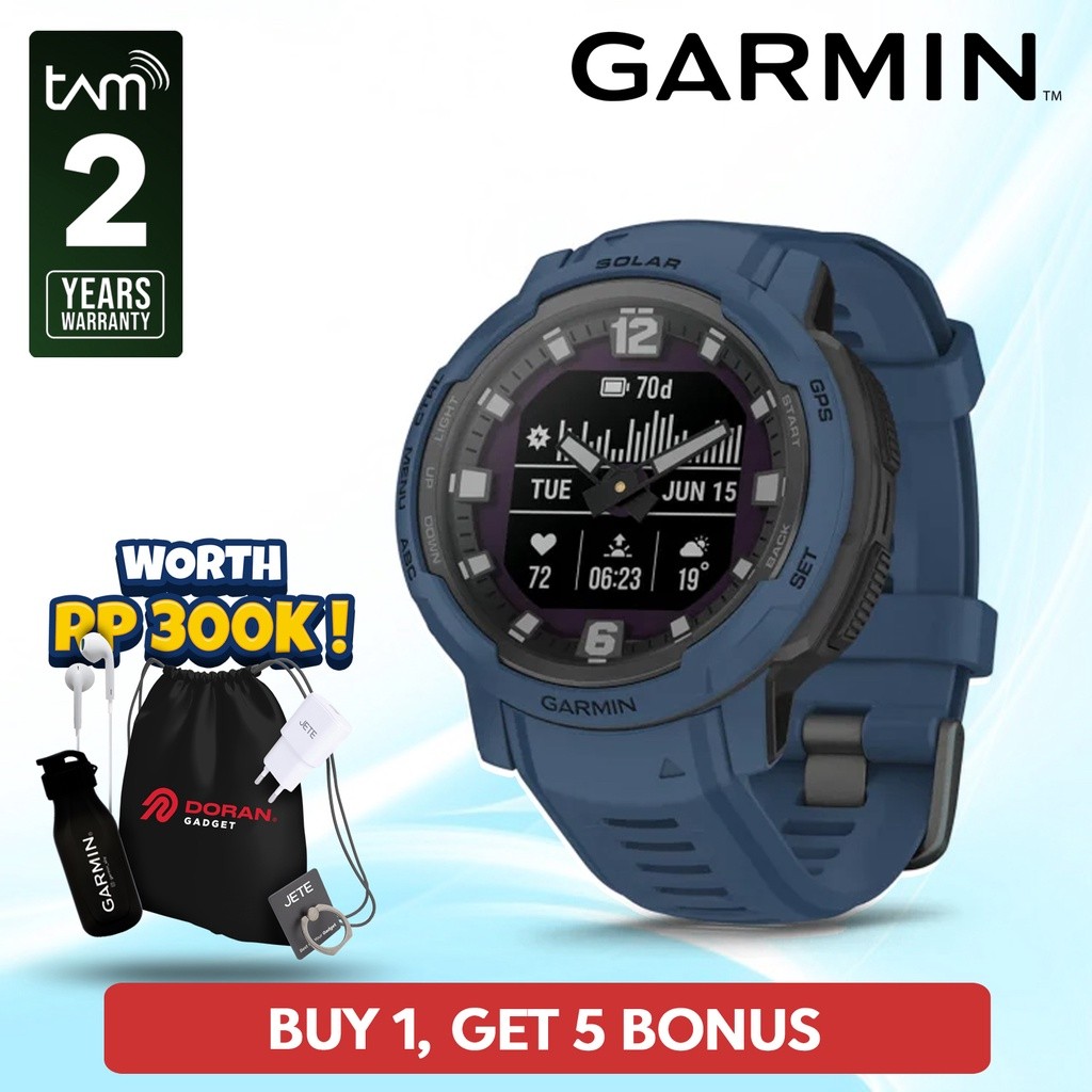Jual Garmin Instinct Crossover Solar Tidal Blue Garansi TAM 2 Tahun ...