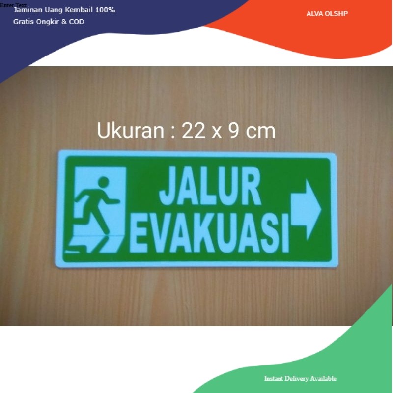 Jual stiker Sign label "JALUR EVAKUASI" Sign sticker jalur evakuasi | Shopee Indonesia