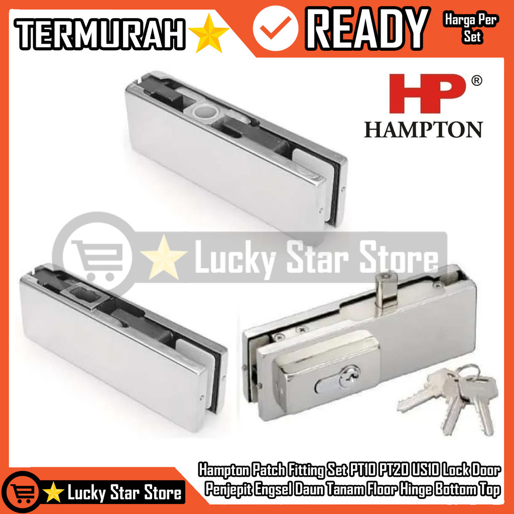 Jual Patch Fitting Set Hampton PT10 PT20 US10 Kunci Kaca PT 10 20 Us ...
