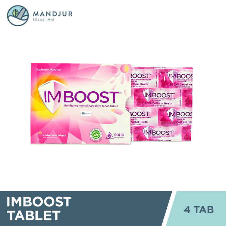 Jual Imboost Tablet Strip Isi 4 - Vitamin Penambah Sistem Imun | Shopee ...
