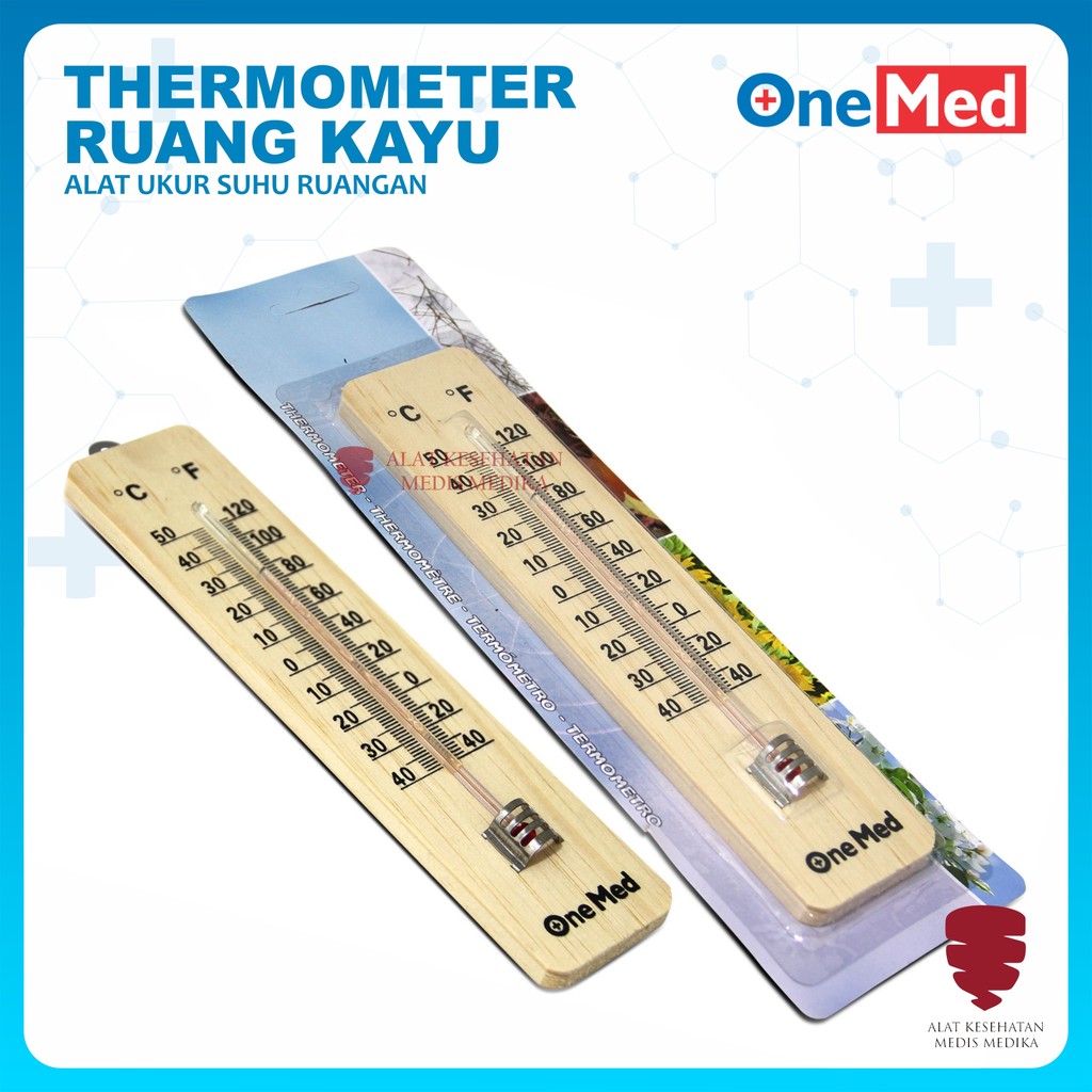 Jual Thermometer Ruang Kayu Termometer Ruangan Thermo Dinding Wooden ...