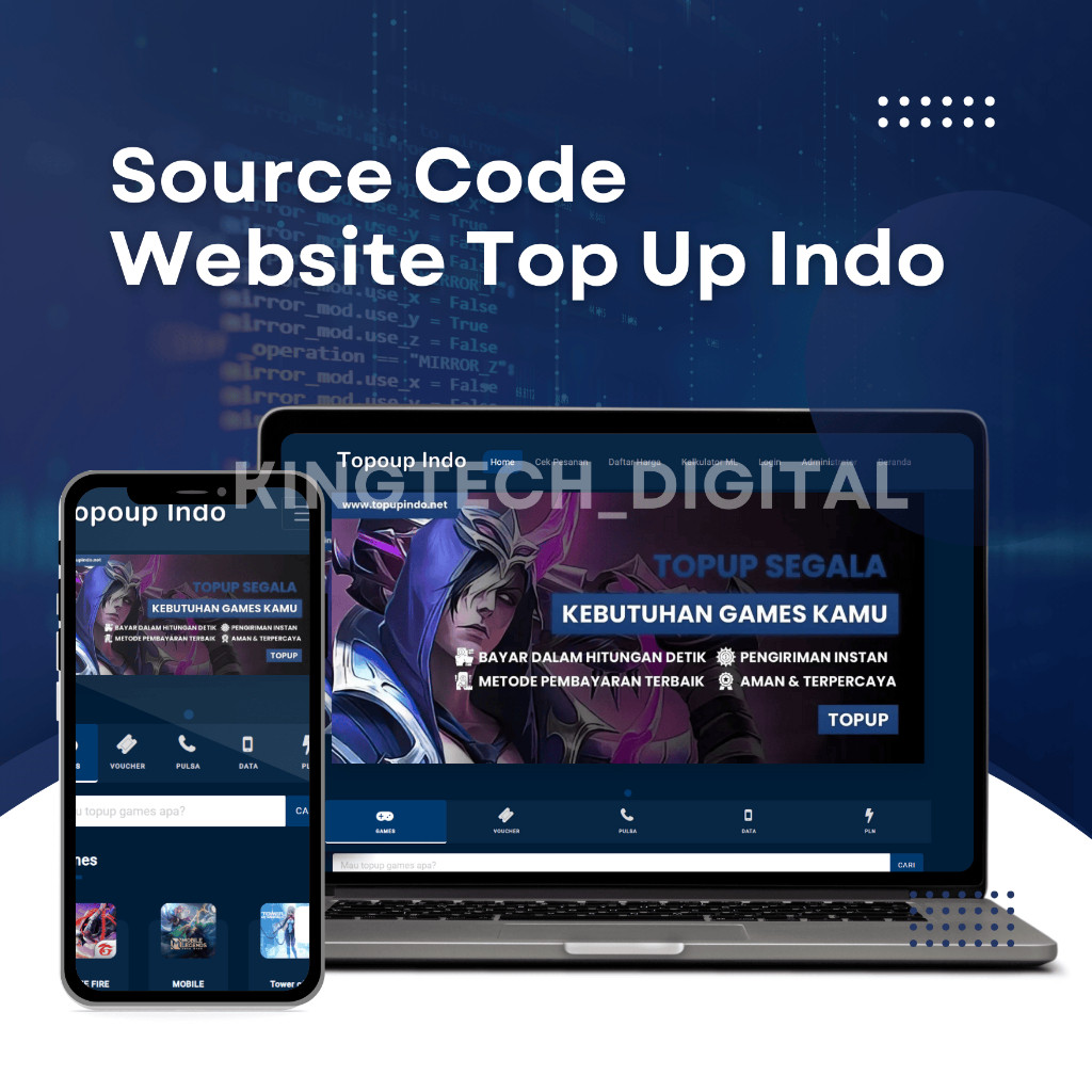 Jual Source Code Website Top up Indo - Layanan Top Up Games No 1 di ...