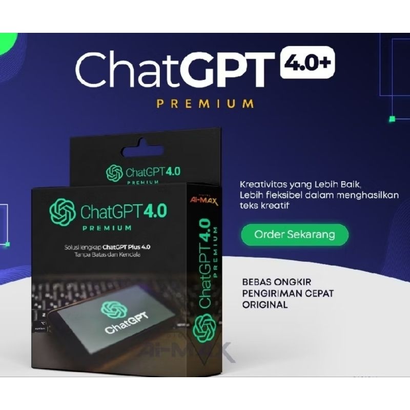 Jual CHATGPT PLUS Chat GPT Resmi 30 Hari Kualitas Tinggi.Dapat membaca analisa upload DataFree ...