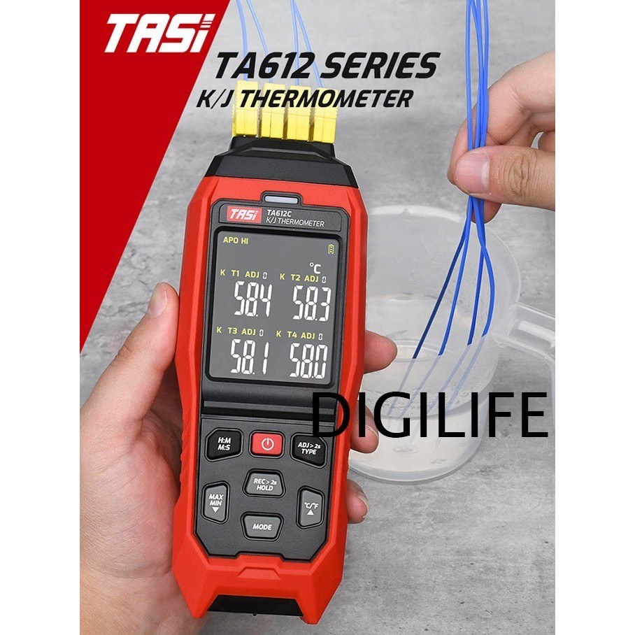 Jual Thermocouple Data Logger 4 Chanel TASI TA-612C Thermometer TA612C USB | Shopee Indonesia