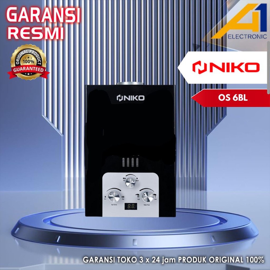 Jual Water Heater gas NIKO OS 6BL / OS6BL , pemanas air kapasitas 6 ...