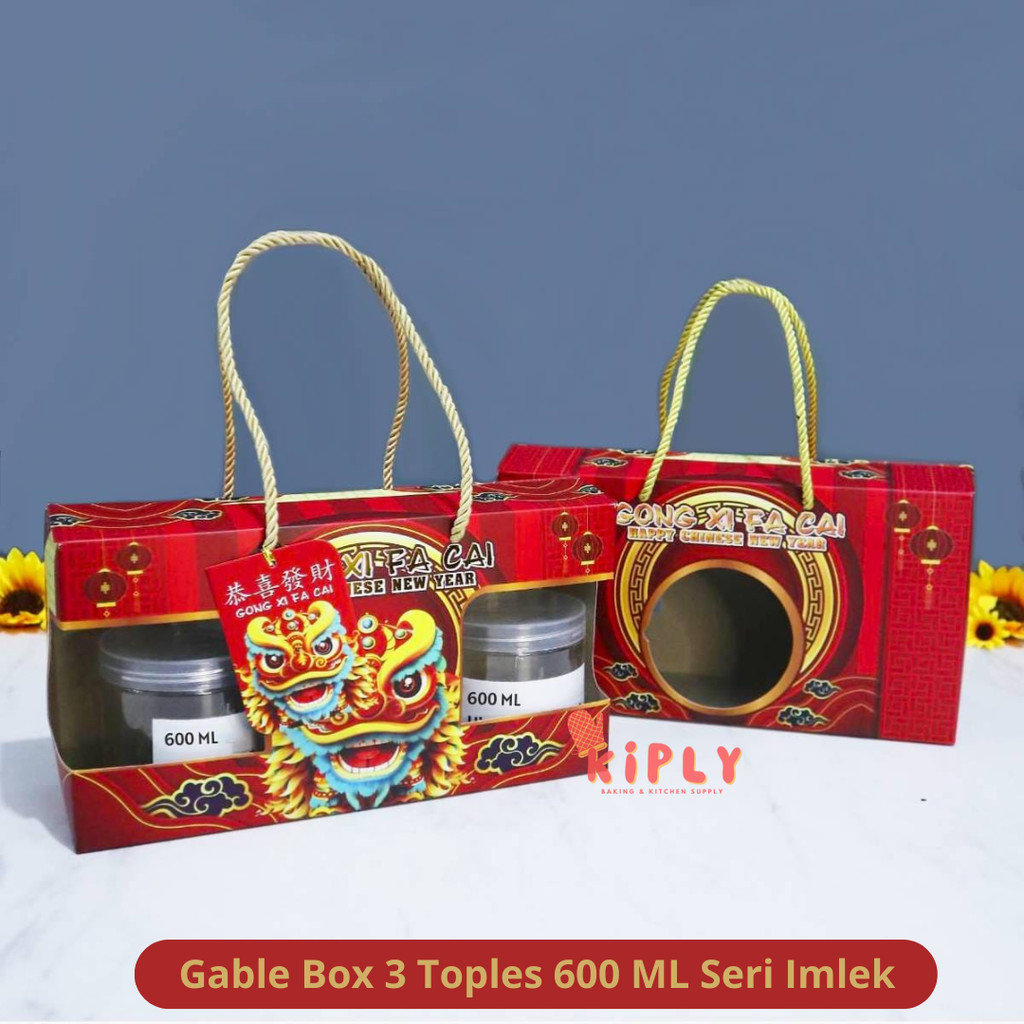 Jual Gable Box 3 Toples 600 ML Seri Imlek/Box Imlek 3 Jar /Dus Hampers ...
