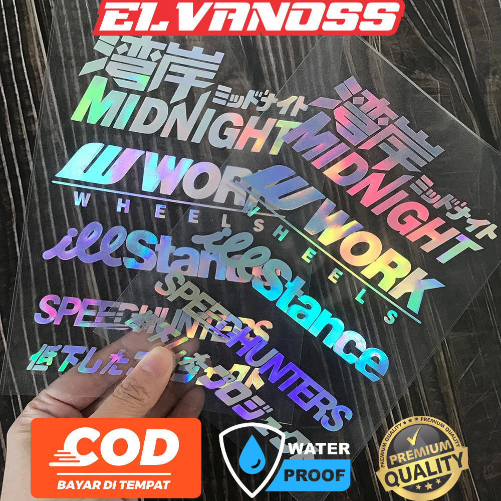 Jual COD stiker cutting Midnight Work wheels Illstance speed Hunter ...