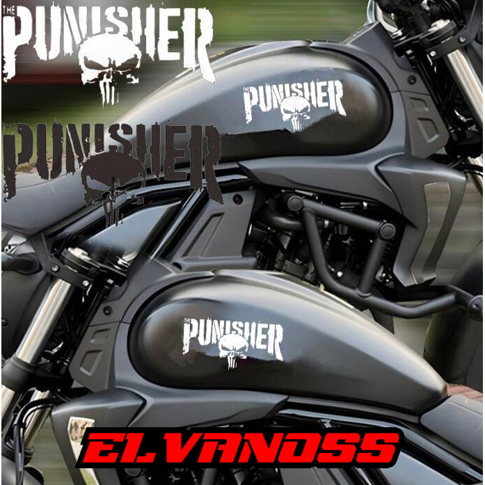 Jual STIKER CUSTOM TANGKI MOTOR Motorcycle Tank Decals Punisher ...