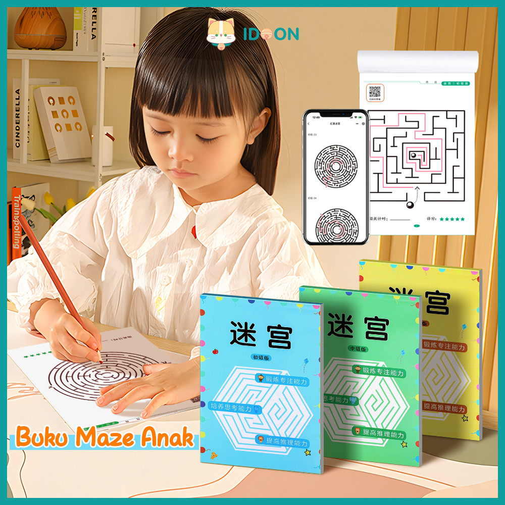 Jual IDOON Buku Labirin Anak Maze Game Buku Mencari Jejak Aktivitas ...
