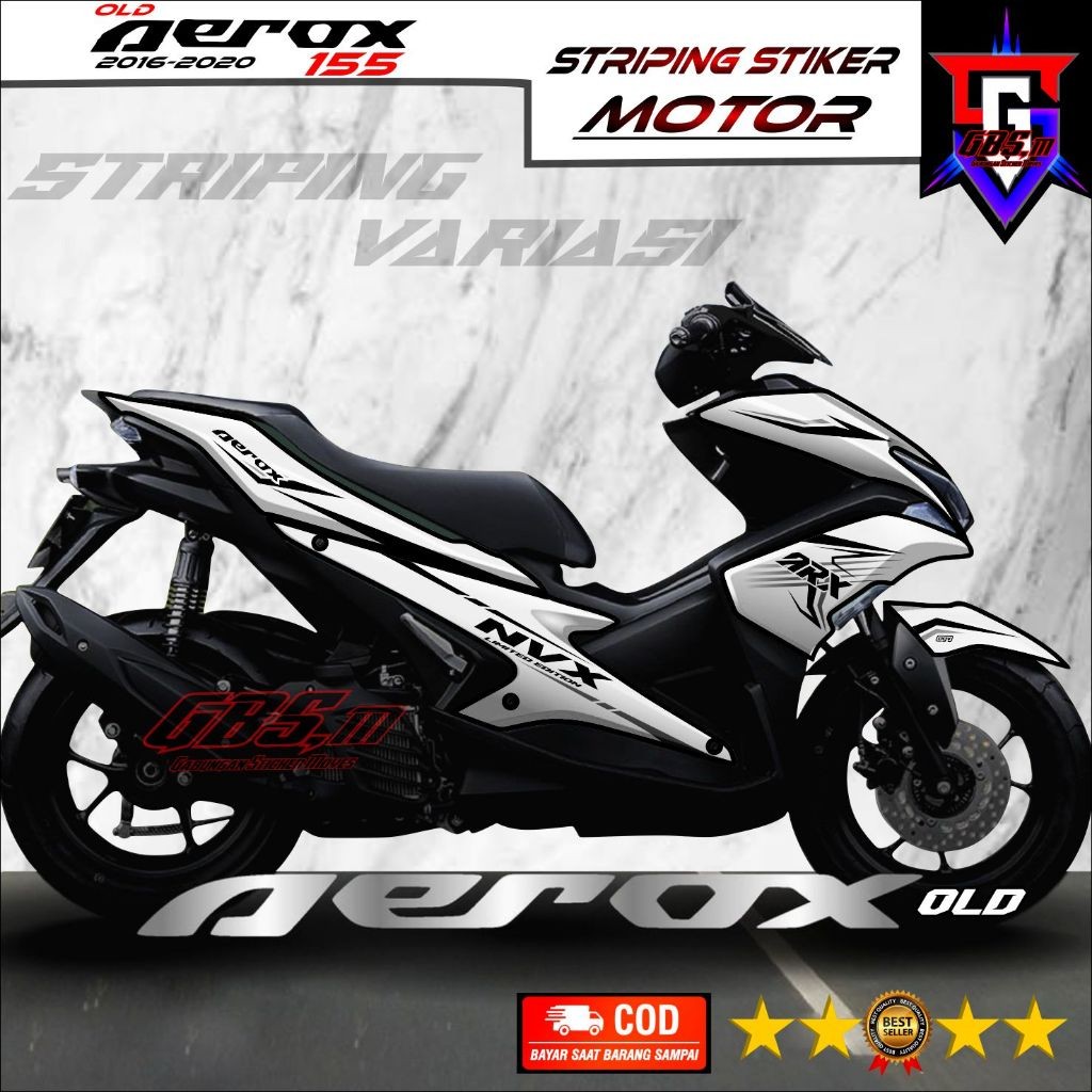 Jual Stiker Striping Aerox 155 Striping Variasi Yamaha Aerox 155 old ...