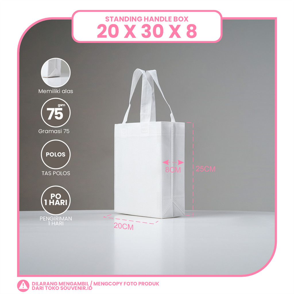 Jual TAS SPUNBOND LIPAT BOX 20X30 (POLOS) | Shopee Indonesia