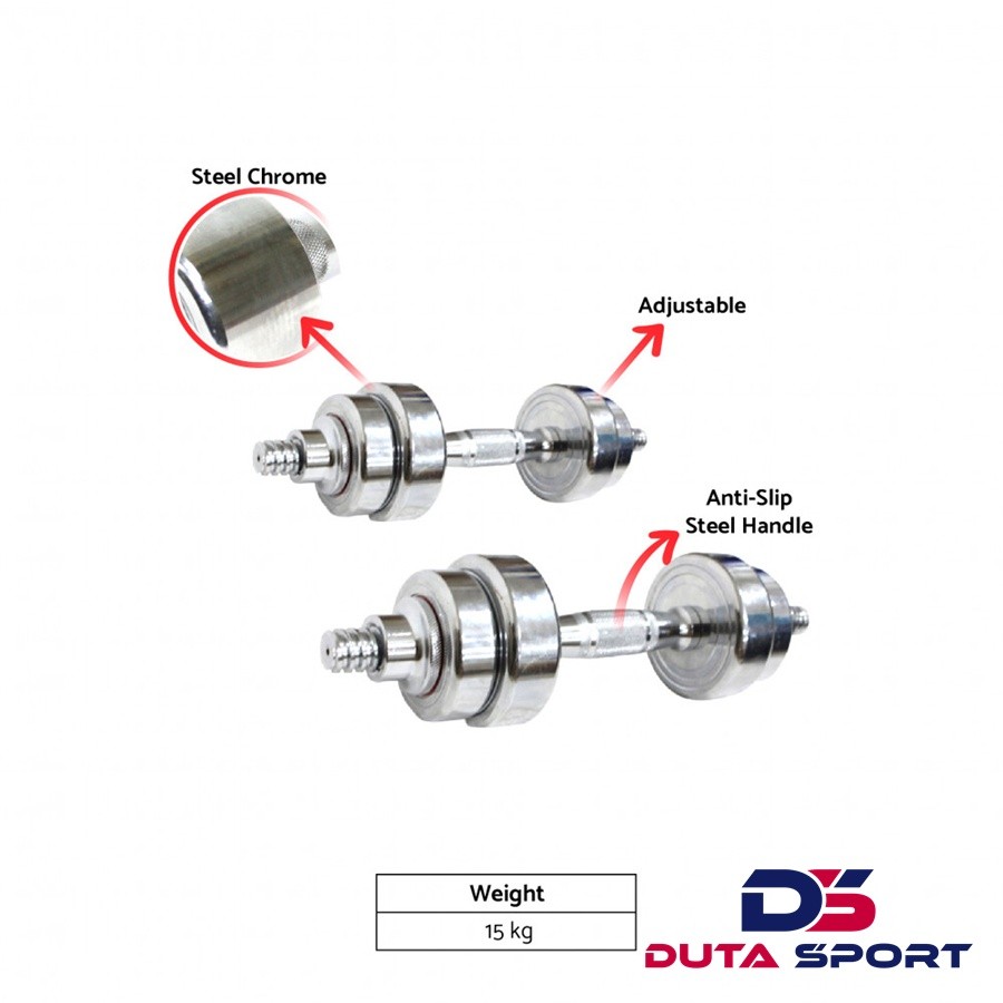 Jual ROX Barbel Set Dumbell Chrome Besi Deluxe 15 Kg Barbell | Shopee ...