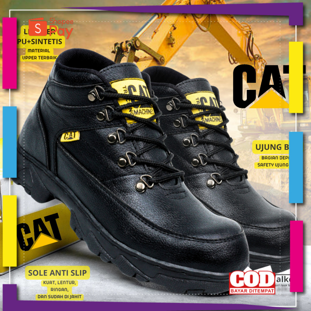 Jual [PREMIUM ORIGINAL] Sepatu Safety Pria Caterpillar Steel Toe Cap ...