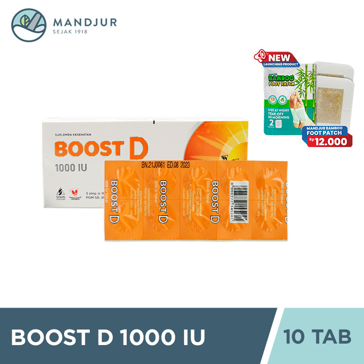 Jual Boost D 1000 IU 10 Tablet - Vitamin D 1000 IU Jaga Imunitas Tubuh ...