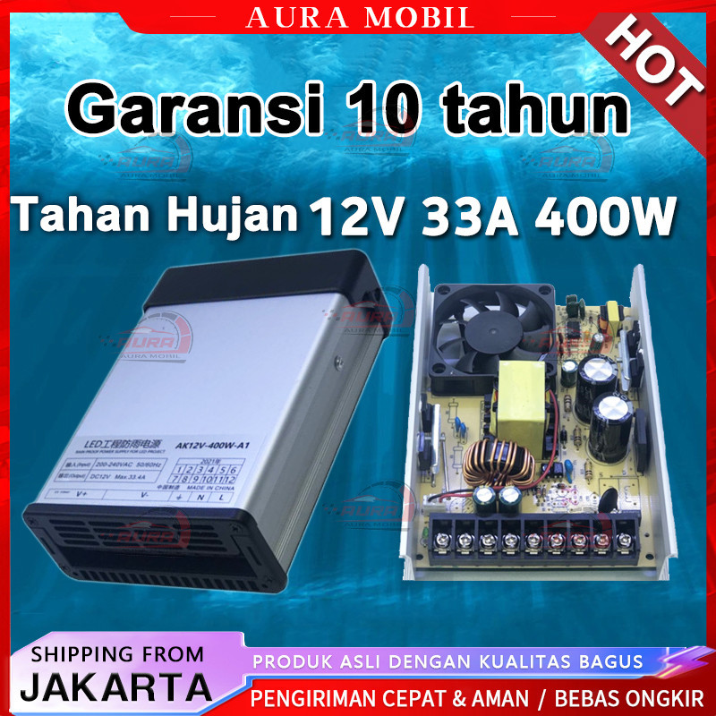 Jual Trafo Outdoor 33.3A 12V Waterproof Led Strip Power Supply Box ...